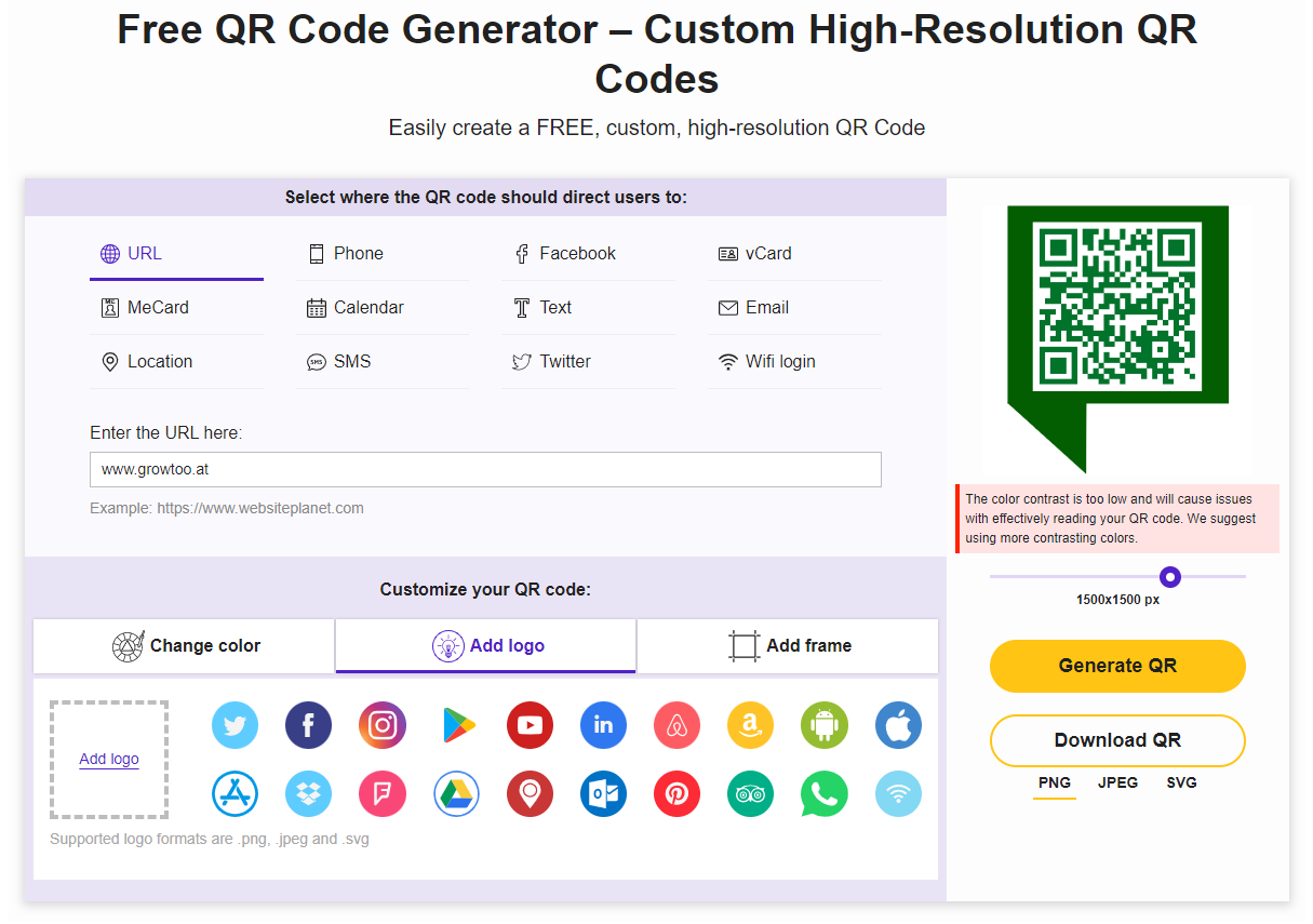 QR Code-Generatoren - growtoo gmbh
